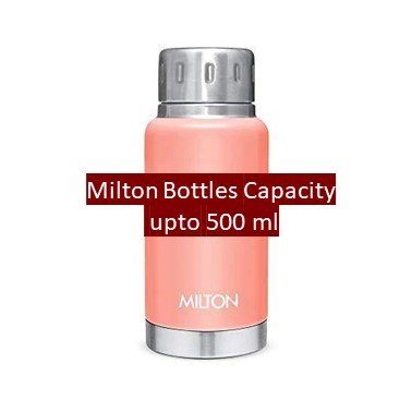 Milton thermoflask | Milton Steel Water Bottle capacity upto 499 ml